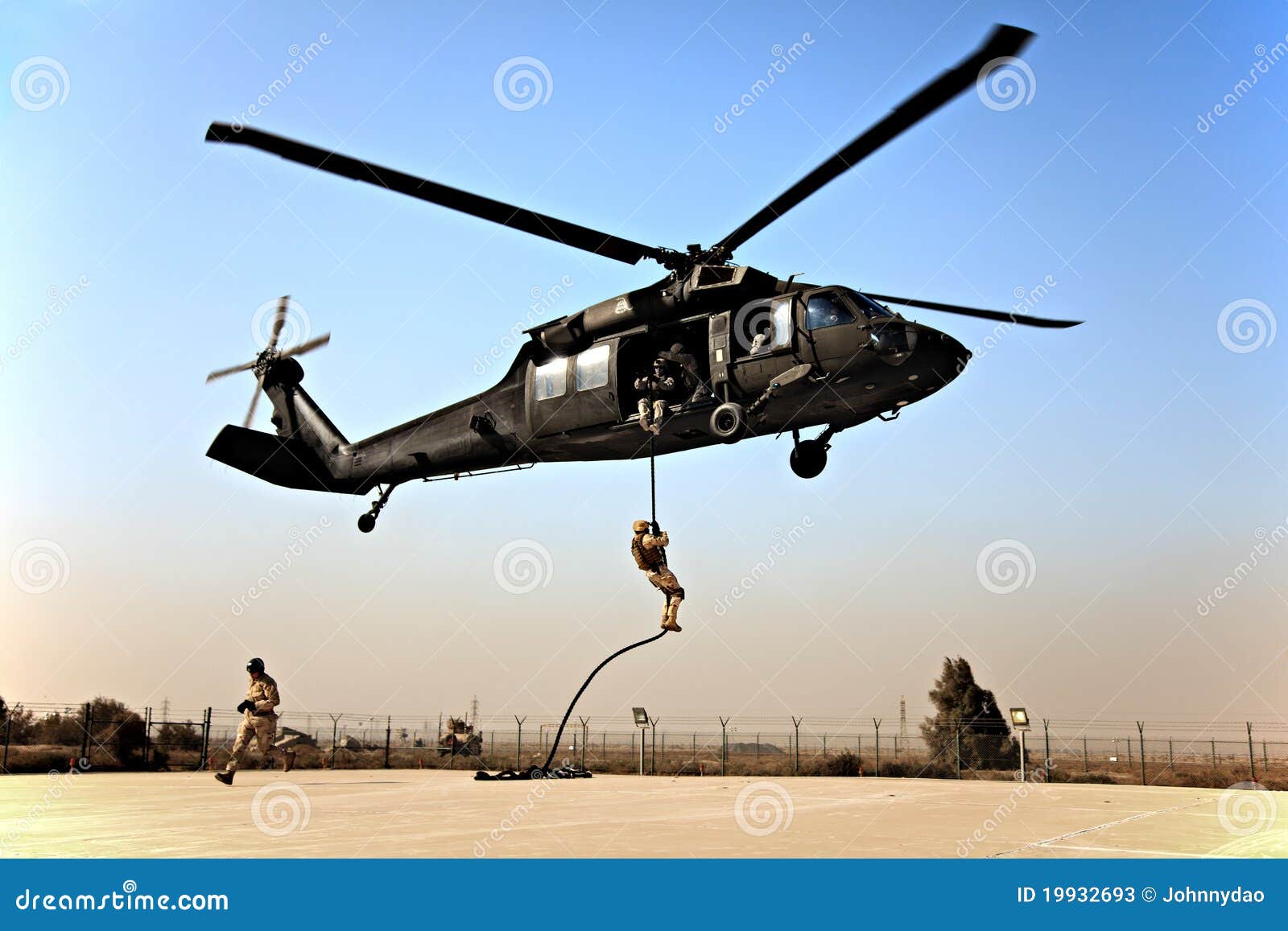 Fast Roping Down a Blackhawk Editorial Stock Photo - Image of repel ...