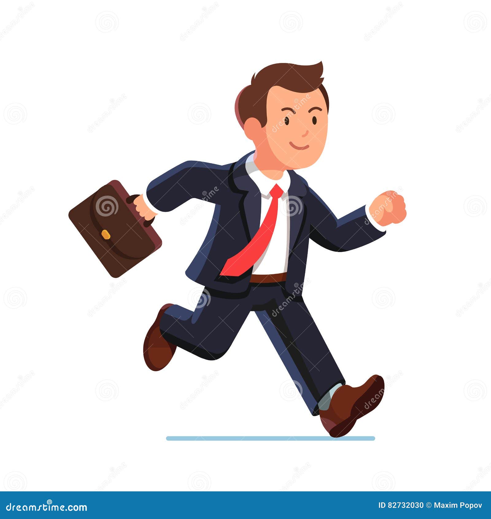 Fast Run of Businessman in Suit Stock Vector - Illustration of fast ...