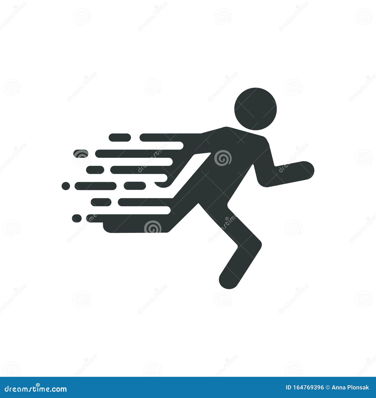 Fast Run. Running Man. Vector Illustration Stock Illustration ...