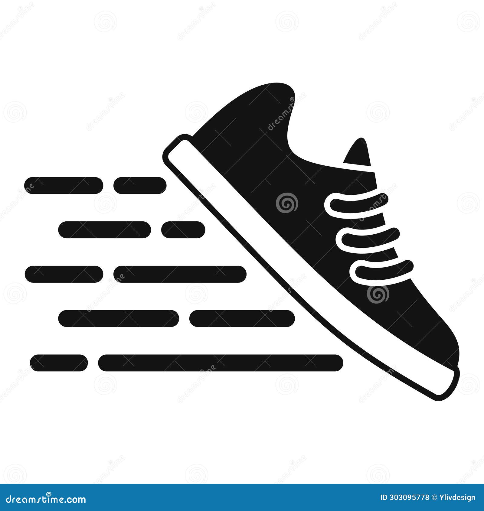 Fast Run Shoe Icon Simple Vector. Velocity Delivery Stock Illustration ...
