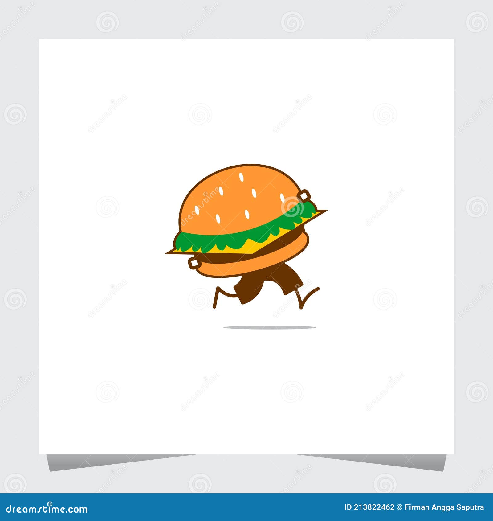 Fast Running Burger Logo Inspirations Stock Vector - Illustration of ...