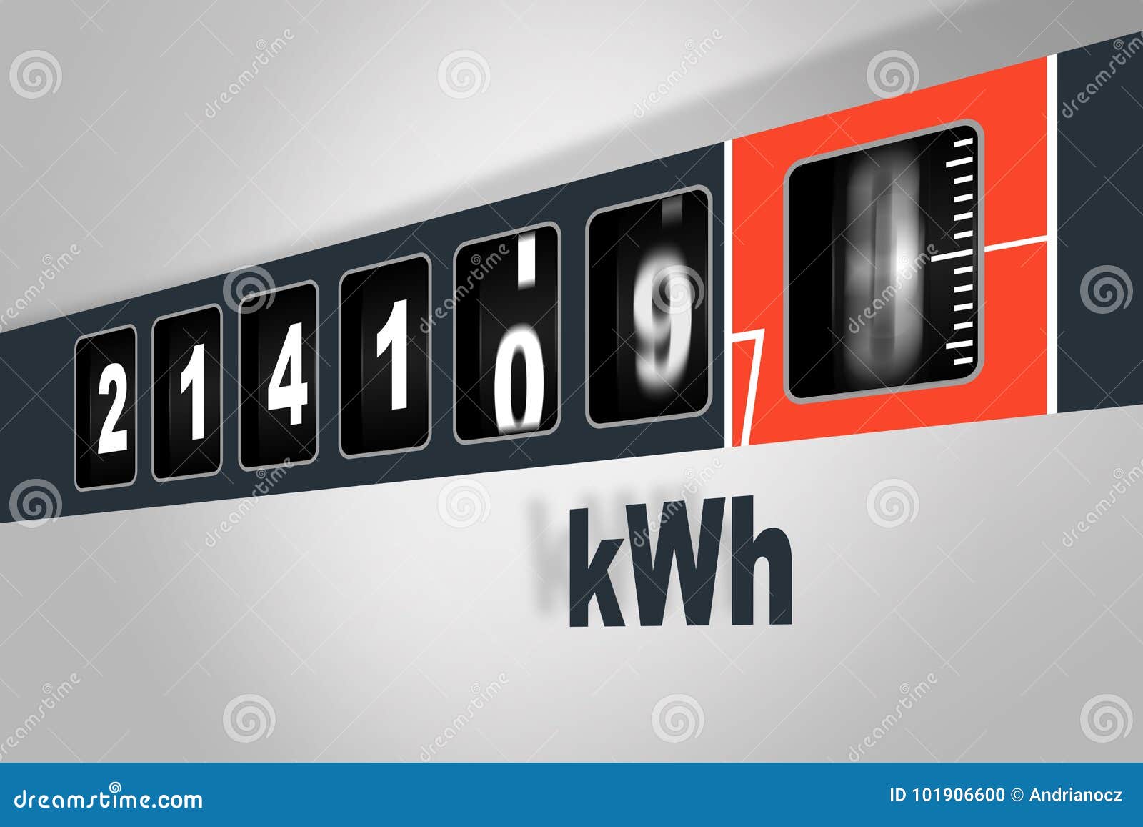 Fast Running Electricity Meter - Power Consumption Concept Stock ...