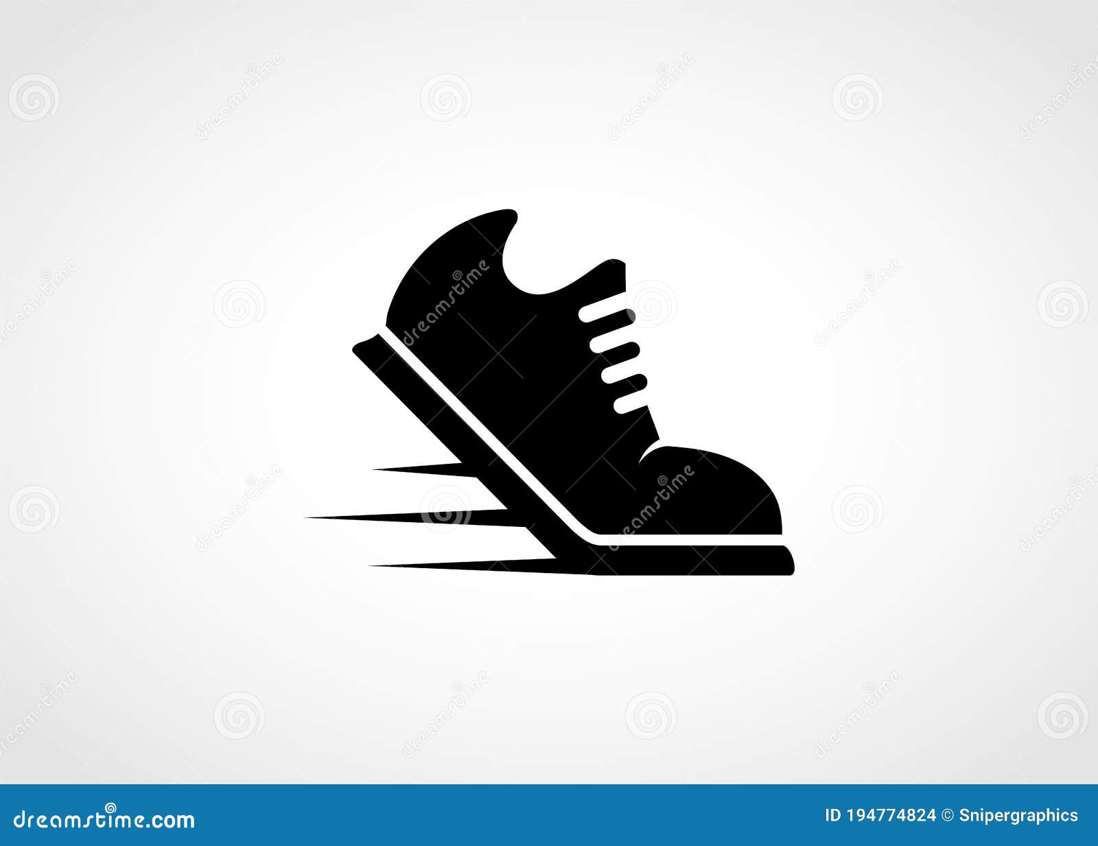 Fast Running Shoes Glyph Icon Stock Vector Illustration Of Foot Boot