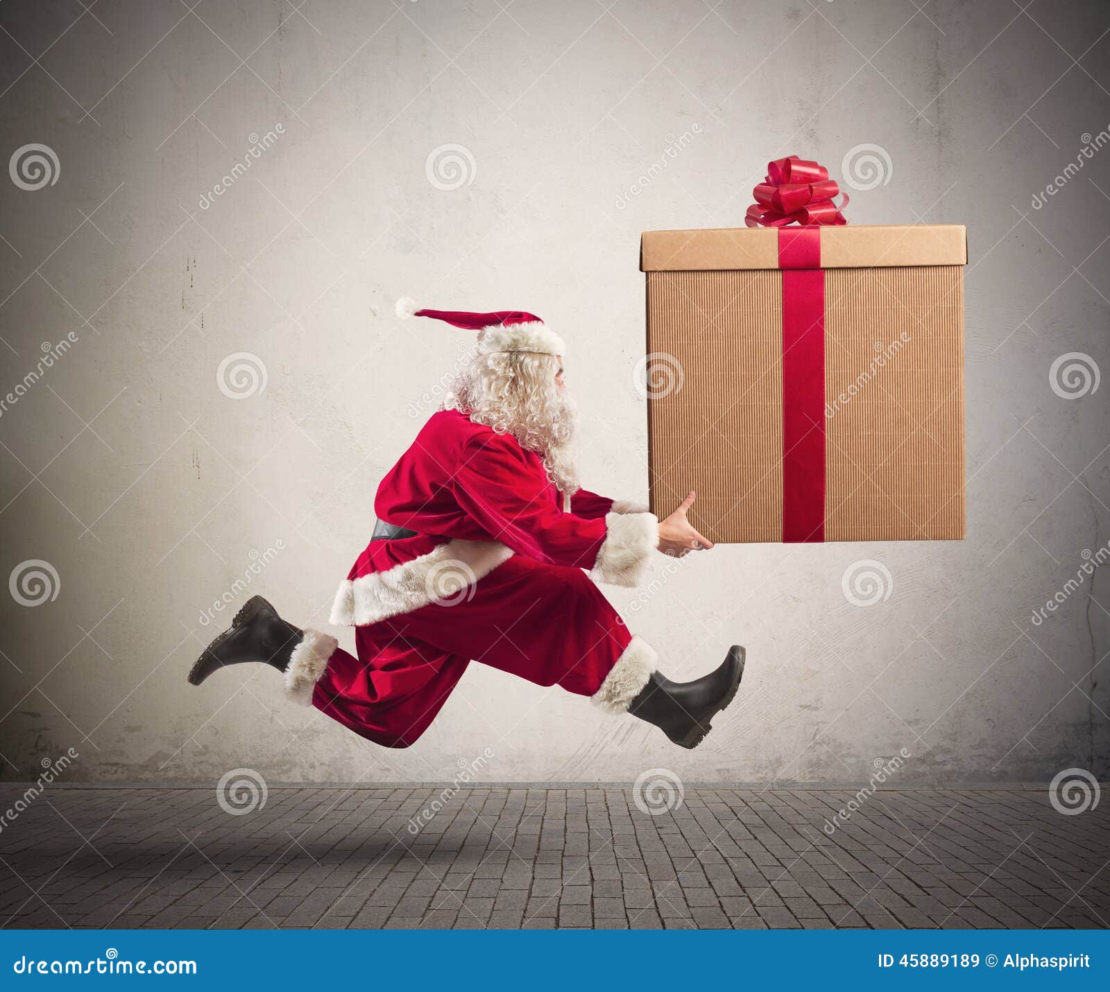 Fast Santa Claus stock image. Image of santa, winter - 45889189