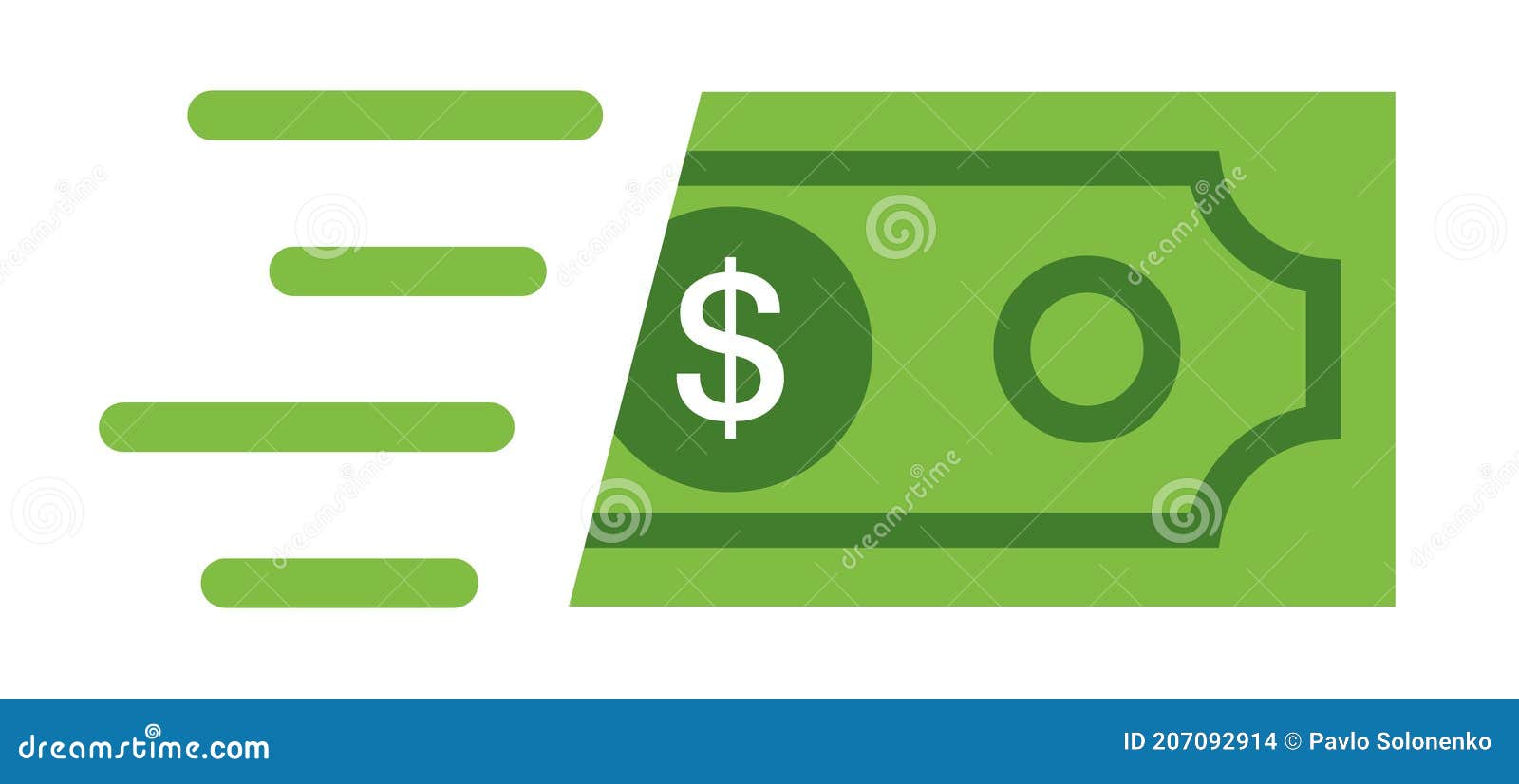 Fast Send Money Transfer Funds Payment Vector Icon. Stock Vector ...