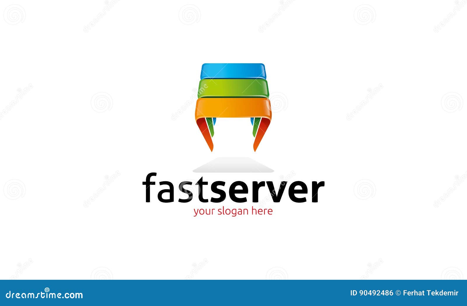 Fast Server Logo stock illustration. Illustration of systems - 90492486