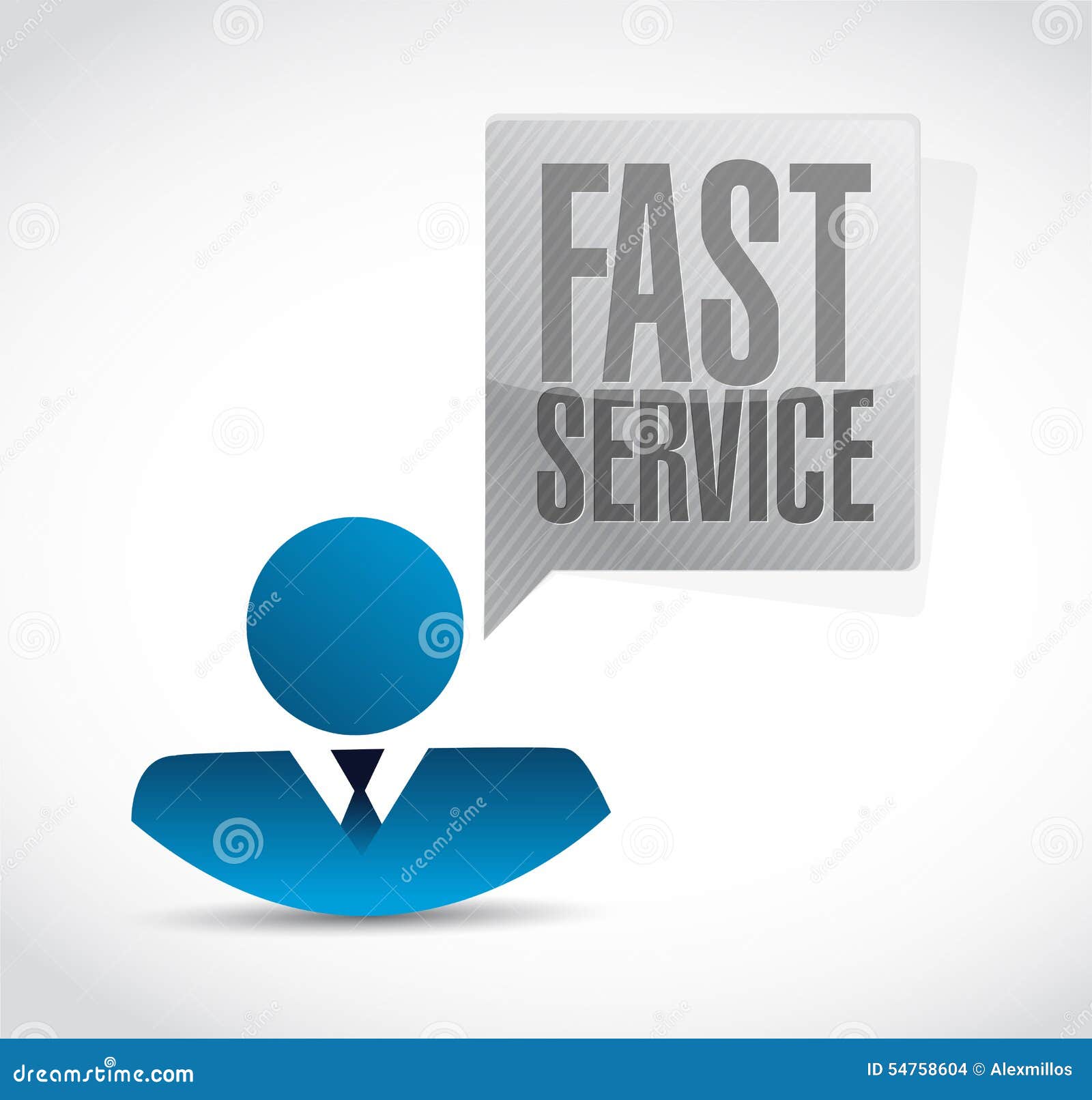 Fast Service Avatar Sign Concept Illustration Stock Illustration ...