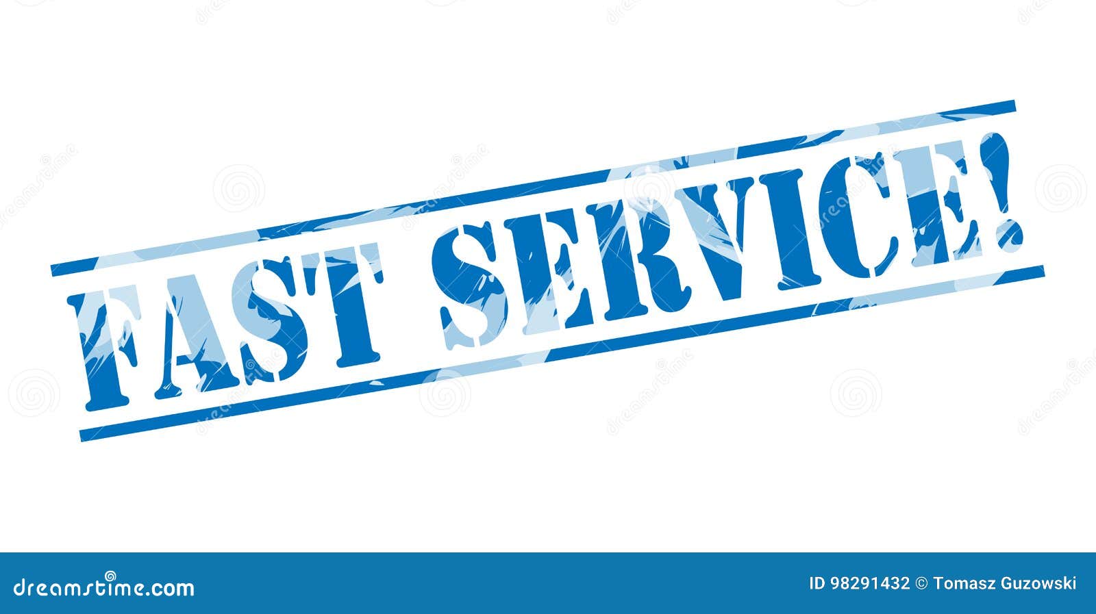 Fast service blue stamp stock illustration. Illustration of background ...