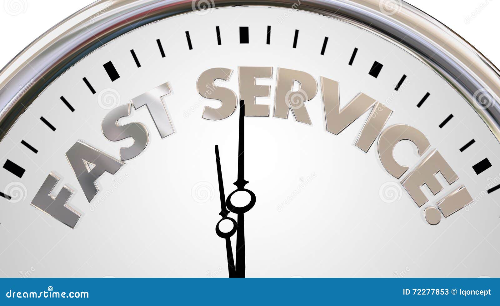 Fast Service Company Clock Time Speed Words Stock Illustration ...