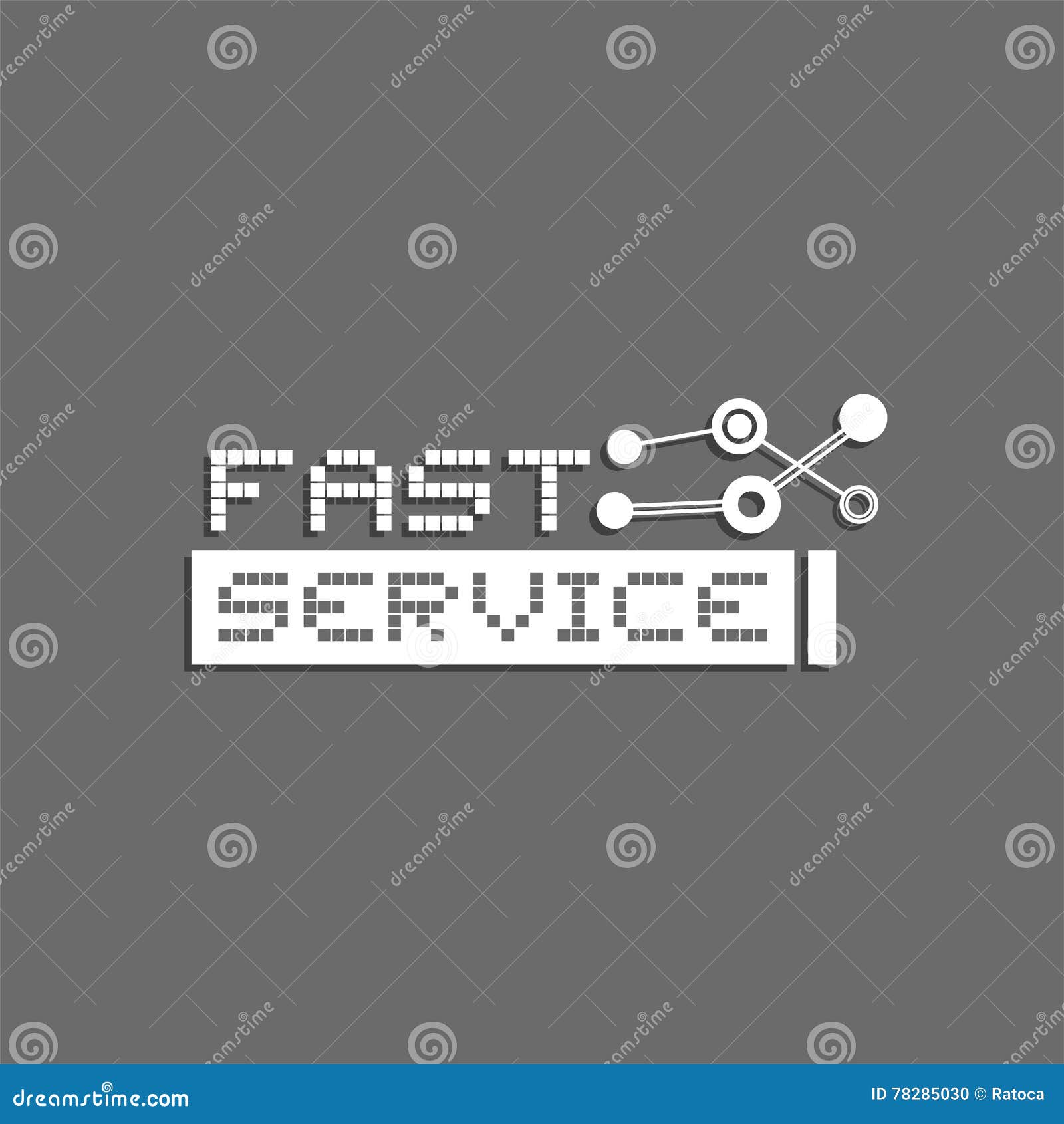 Fast service icon stock vector. Illustration of flat - 78285030