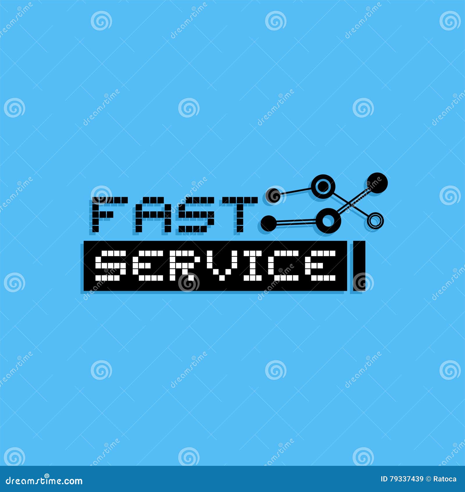 Fast service icon stock vector. Illustration of business - 79337439