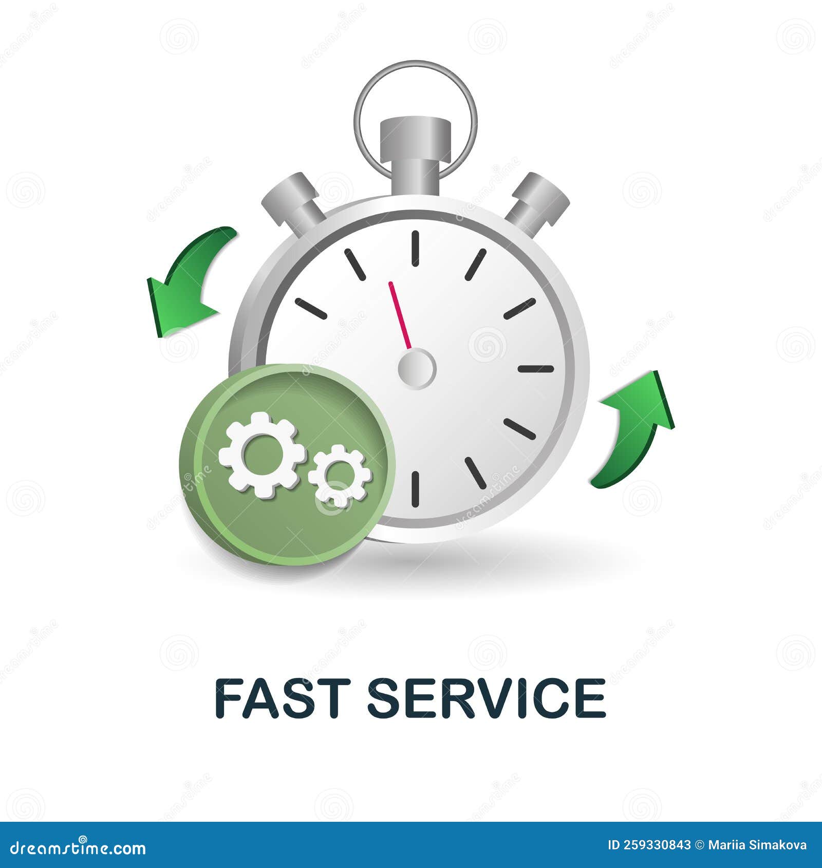 Fast Service Icon. 3d Illustration from Customer Support Collection ...