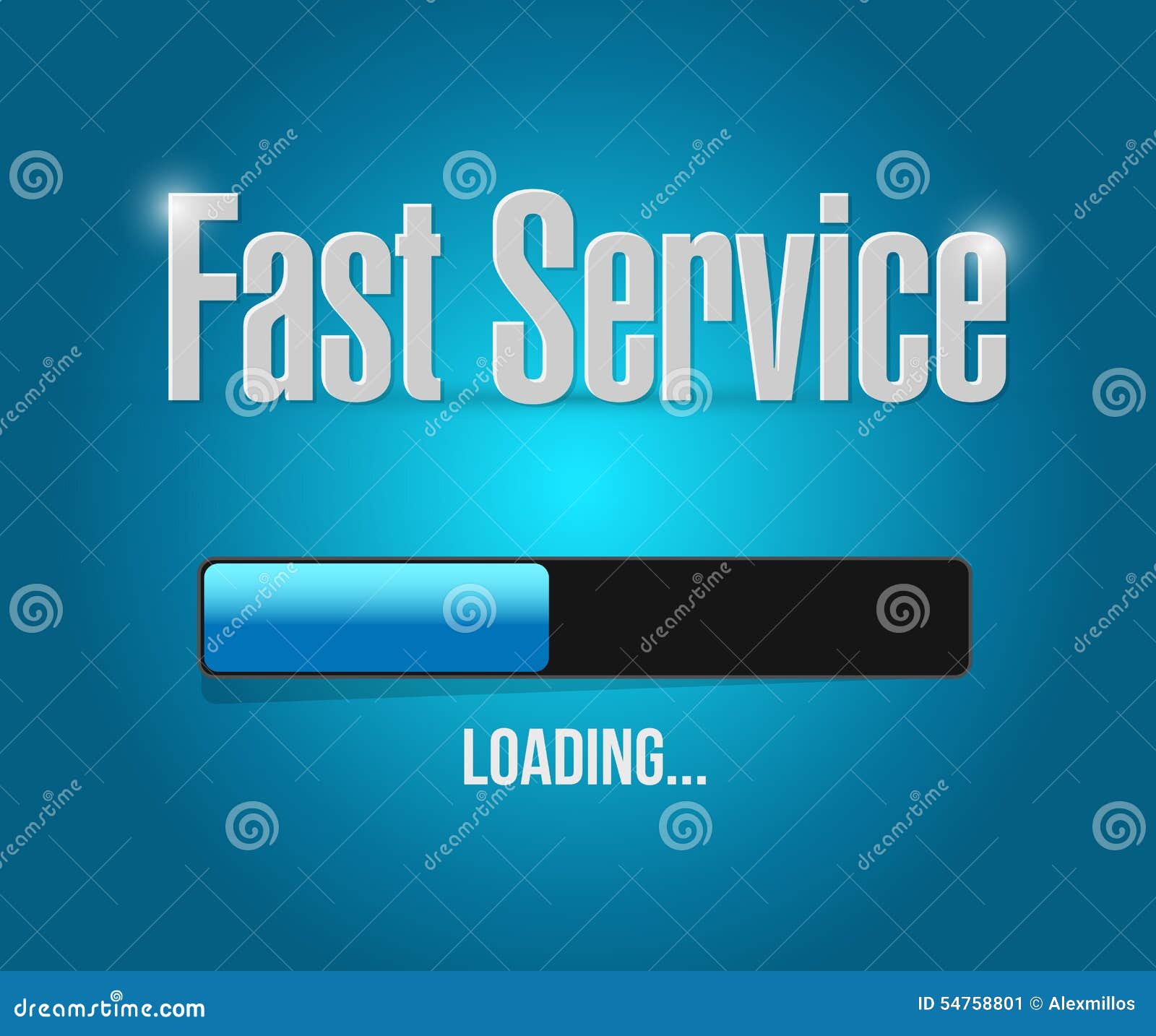 Fast Service Loading Bar Sign Concept Stock Illustration - Illustration ...