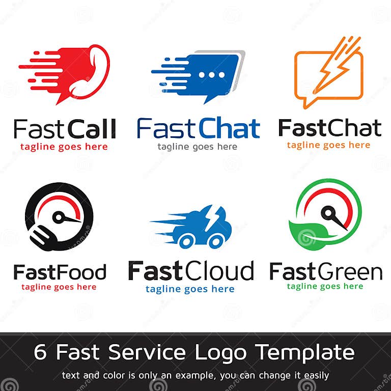 Fast Service Logo Template Design Vector Stock Vector - Illustration of ...