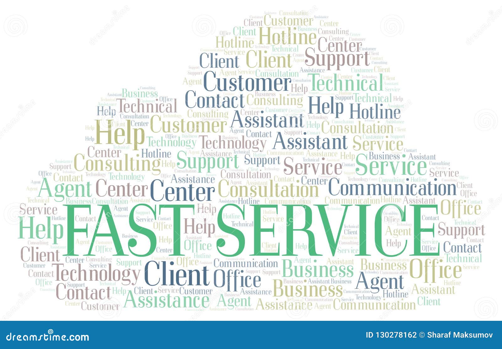 Fast Service word cloud. stock illustration. Illustration of font ...