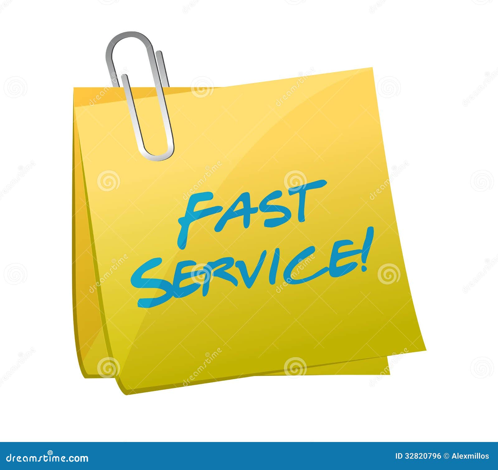 Fast Service Written on a Post. Illustration Stock Illustration ...