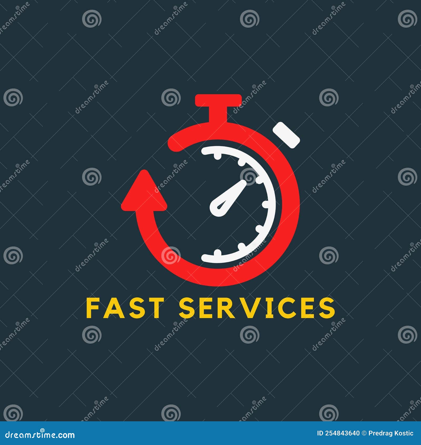 Fast services logo stock illustration. Illustration of font - 254843640