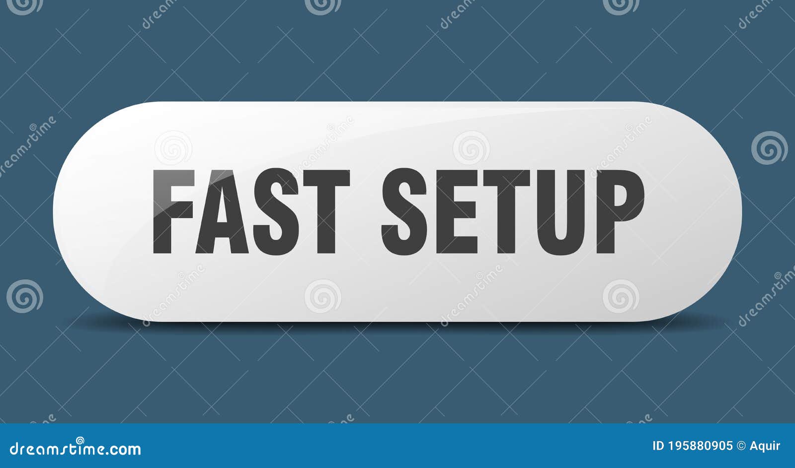 Fast Setup Button. Sticker. Banner. Rounded Glass Sign Stock Vector ...