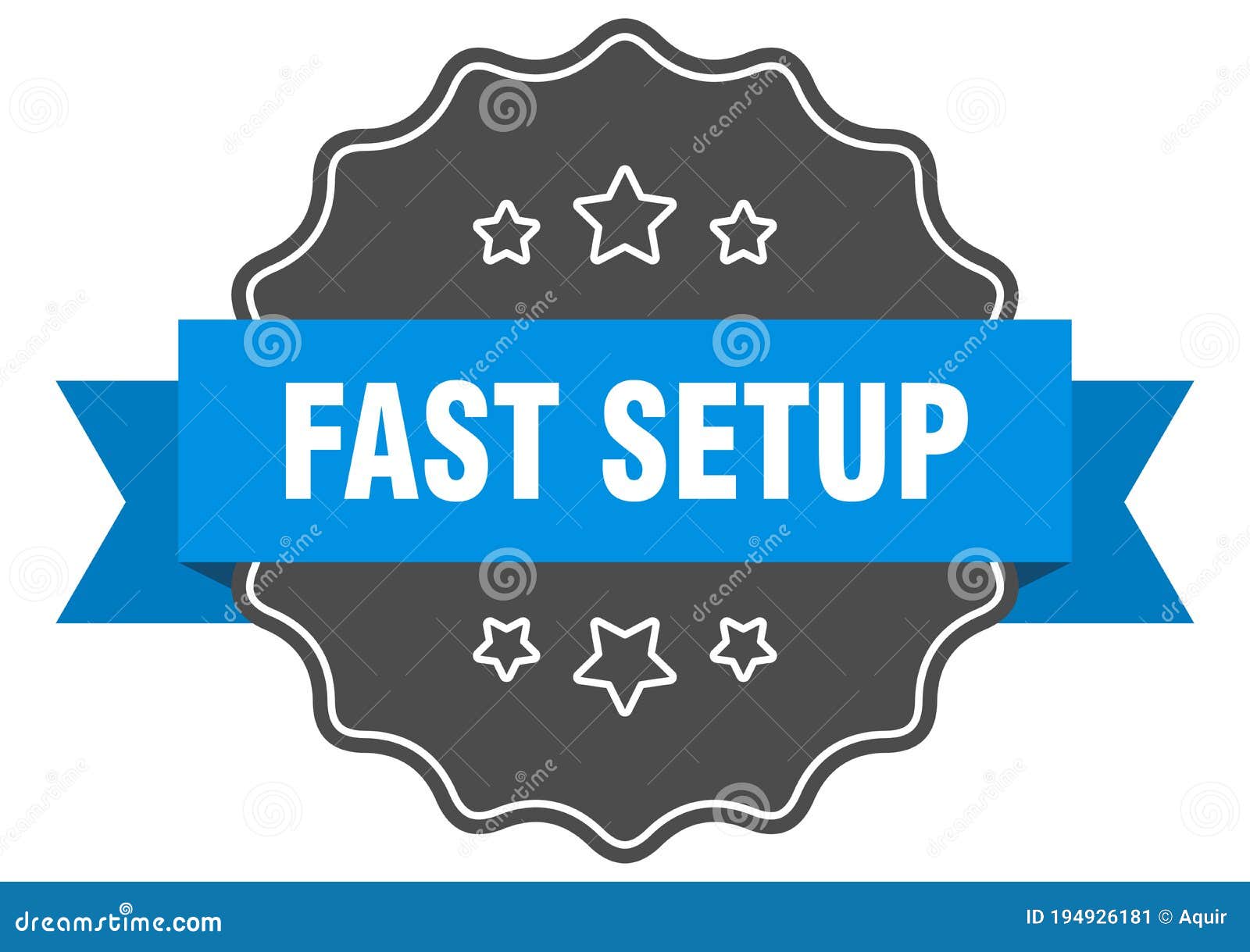 Fast Setup Label. Fast Setup Isolated Seal. Sticker. Sign Stock Vector ...