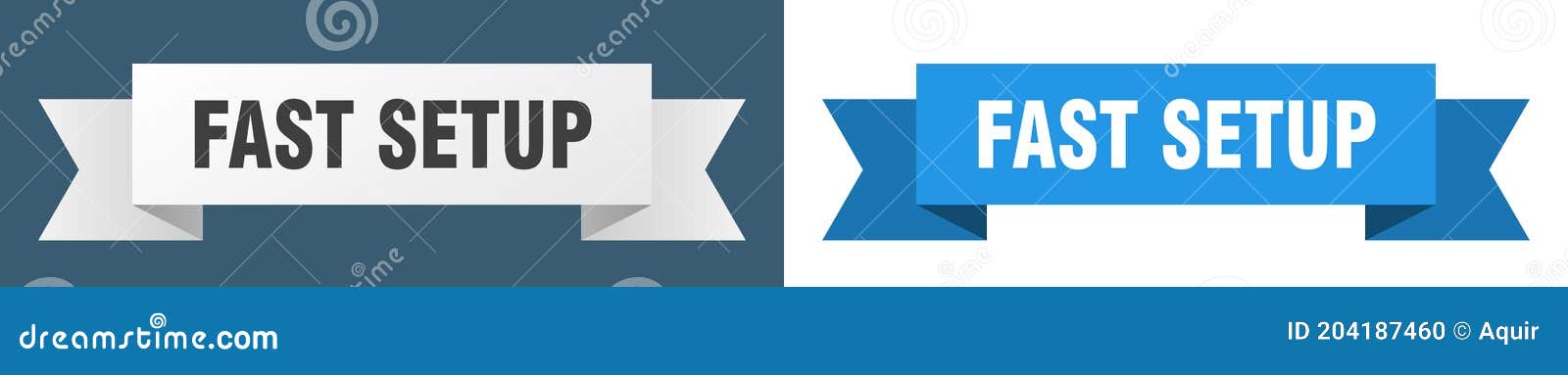 Fast Setup Ribbon. Fast Setup Isolated Paper Sign. Banner Stock Vector ...