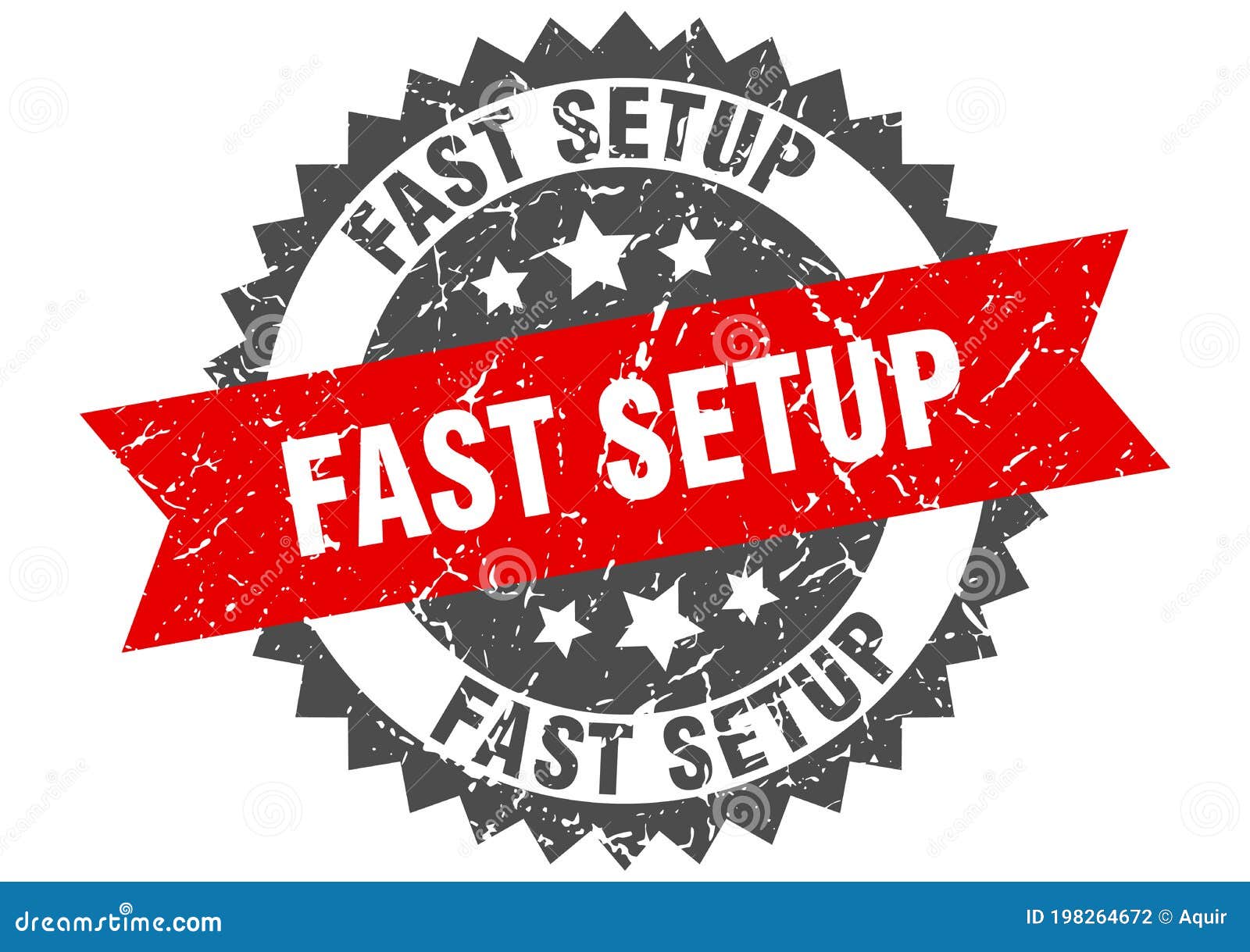 Fast Setup Stamp. Fast Setup Grunge Round Sign Stock Vector ...