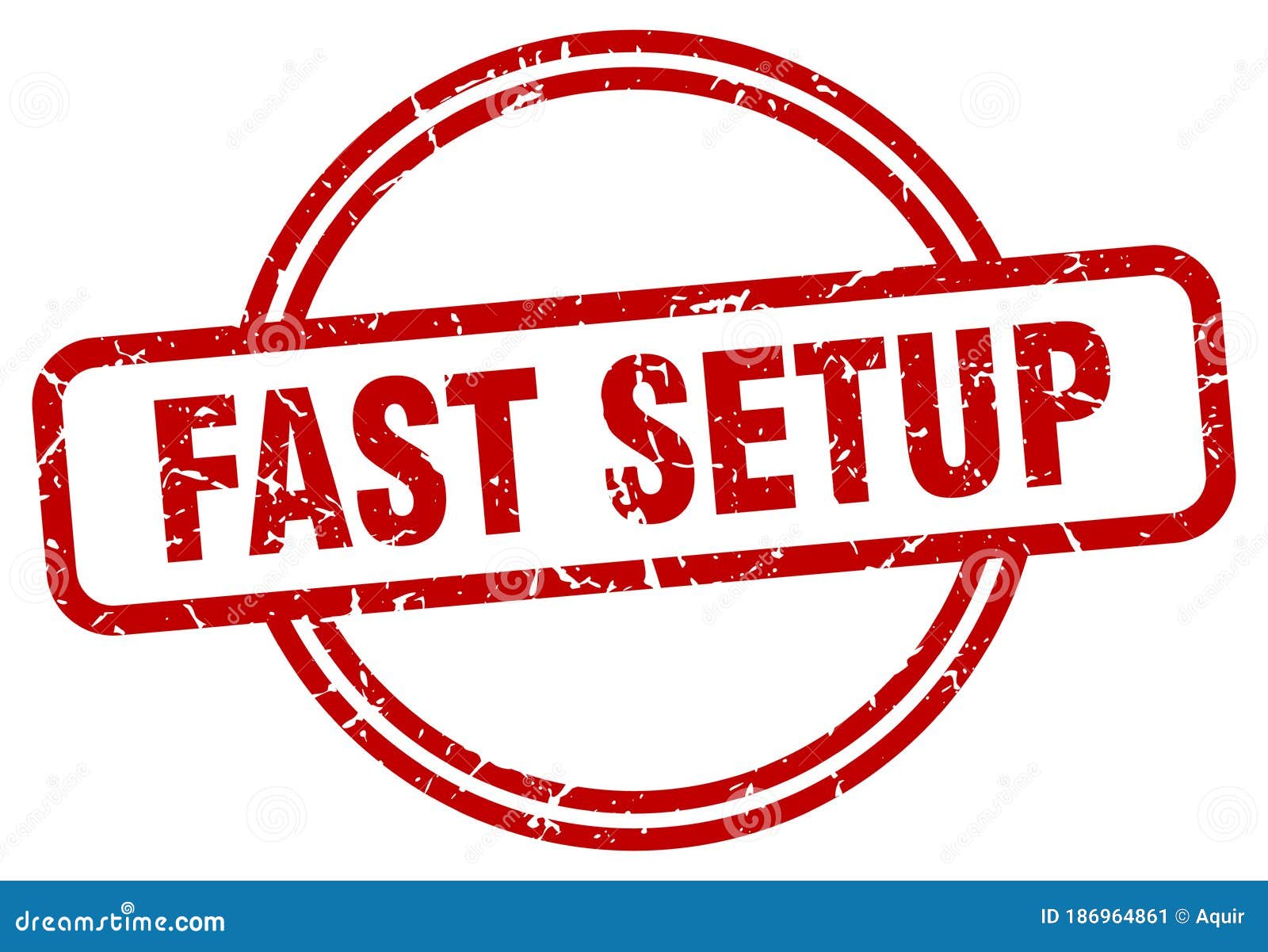 Fast Setup Stamp. Fast Setup Round Vintage Grunge Label Stock Vector ...