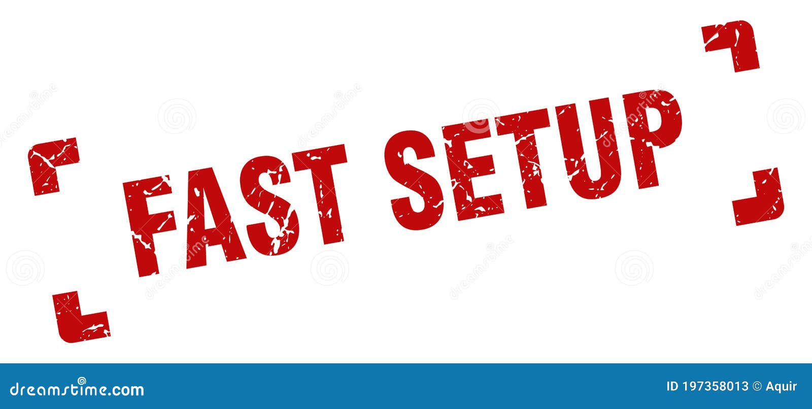 Fast Setup Stamp. Square Grunge Sign Isolated on White Background Stock ...