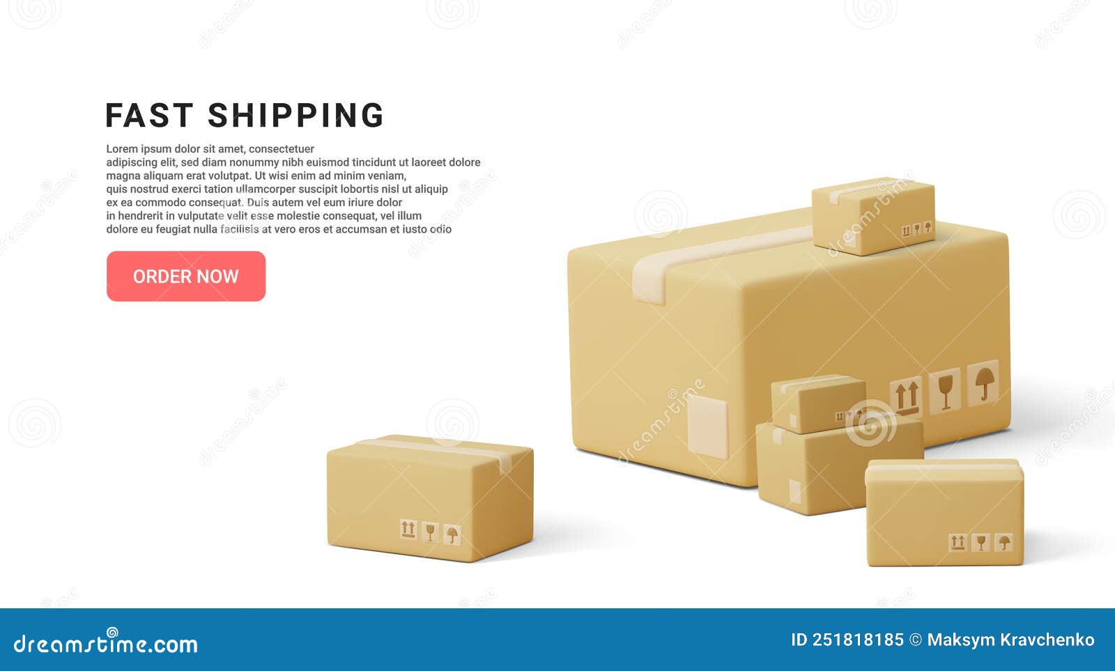 Fast Shipping. Concept for Fast Delivery Service Stock Vector ...