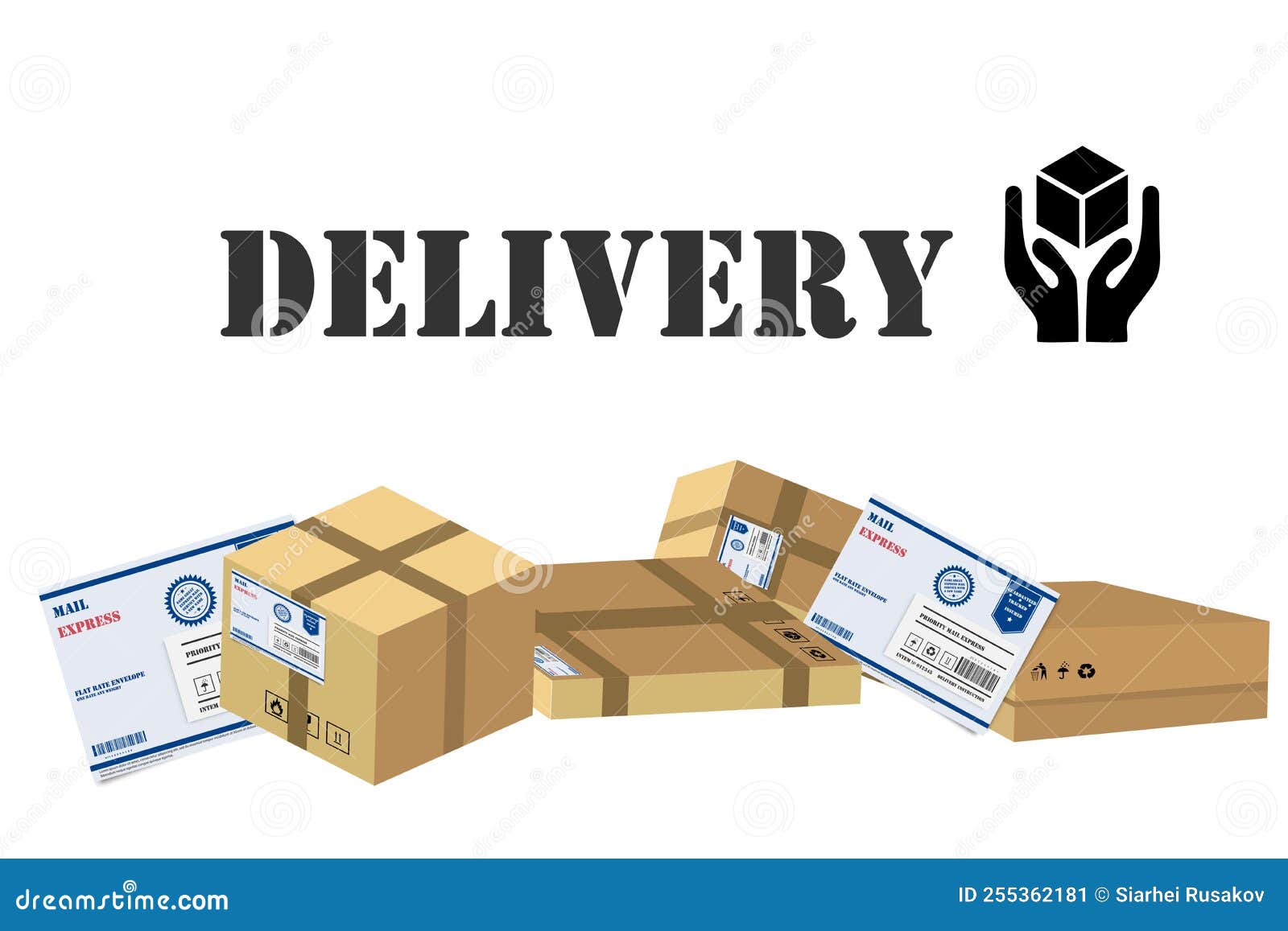 Fast Shipping. Concept for Fast Delivery Service. Vector Illustration ...