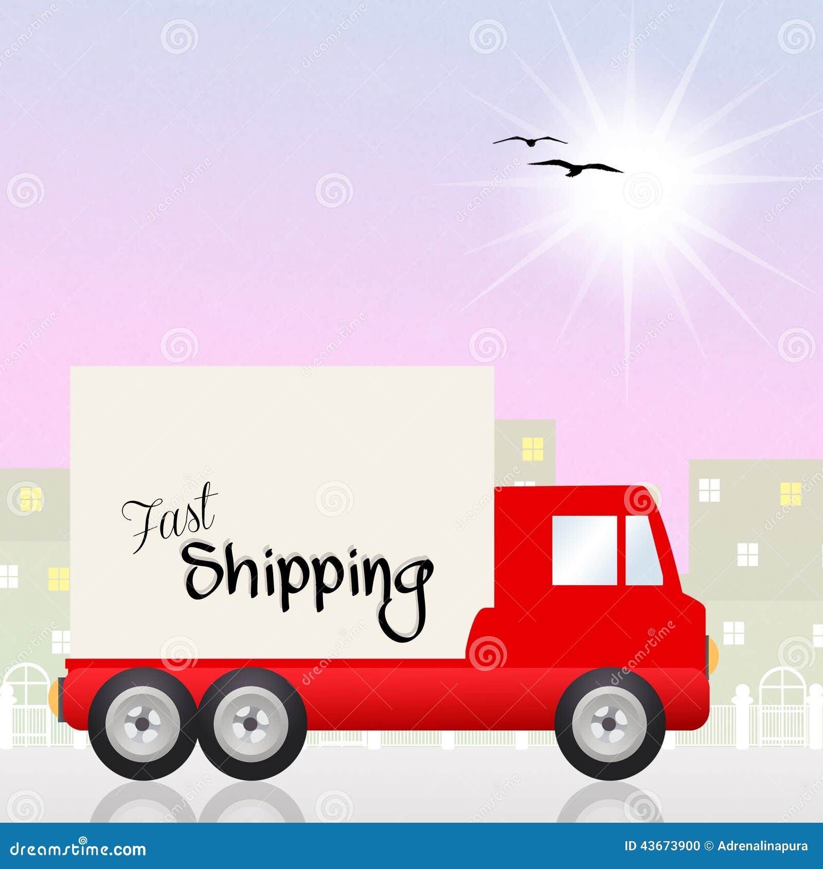 Fast shipping stock illustration. Illustration of label - 43673900
