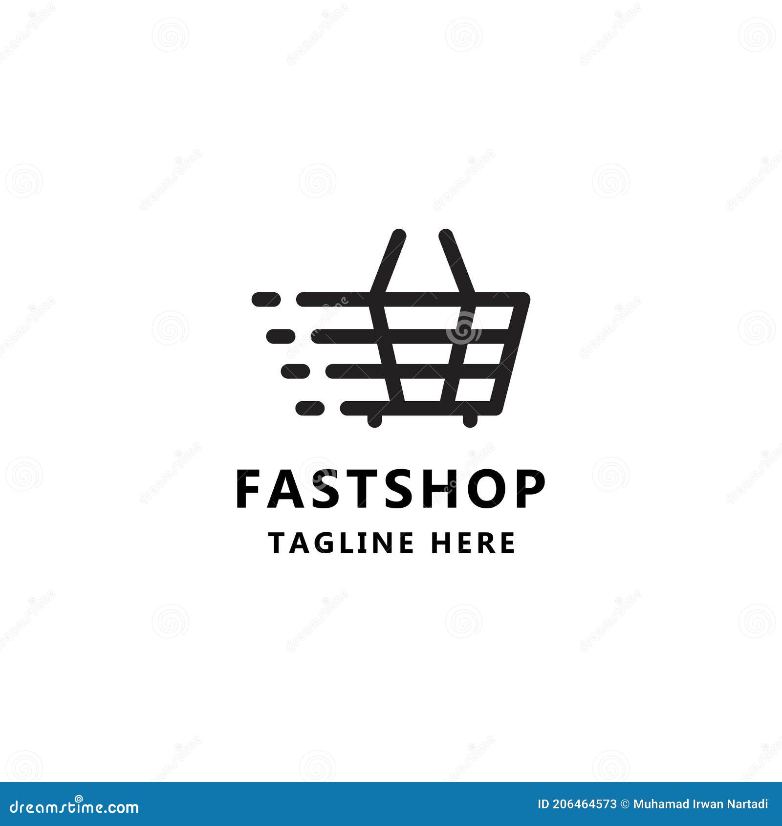 Fast shop Icon logo stock vector. Illustration of market - 206464573