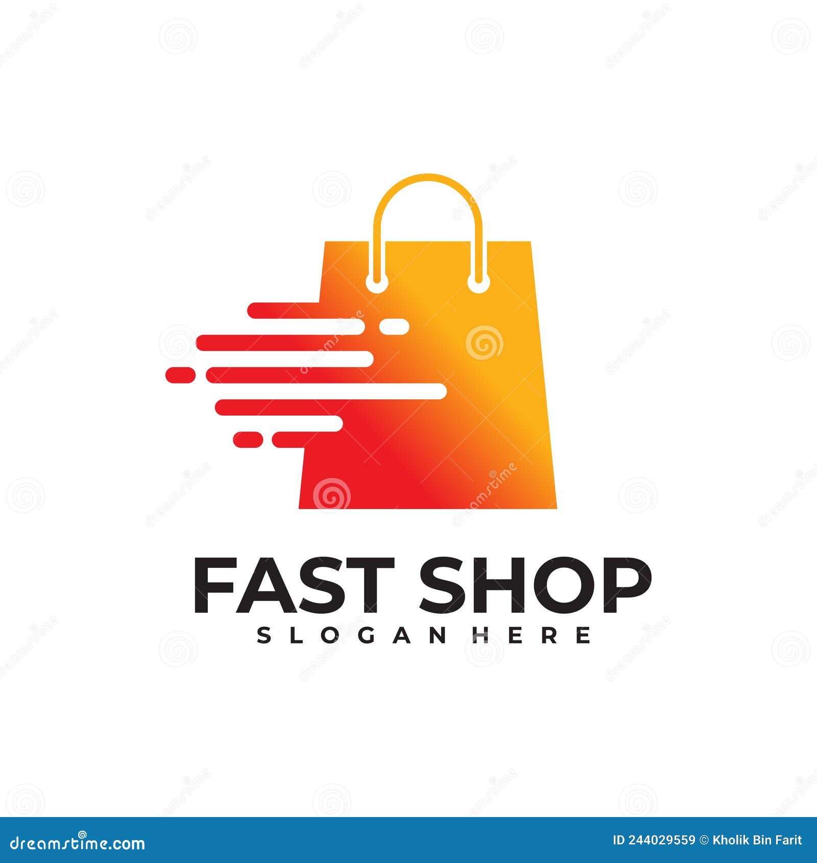 Fast Shop Logo Vector Design Template Stock Vector - Illustration of ...