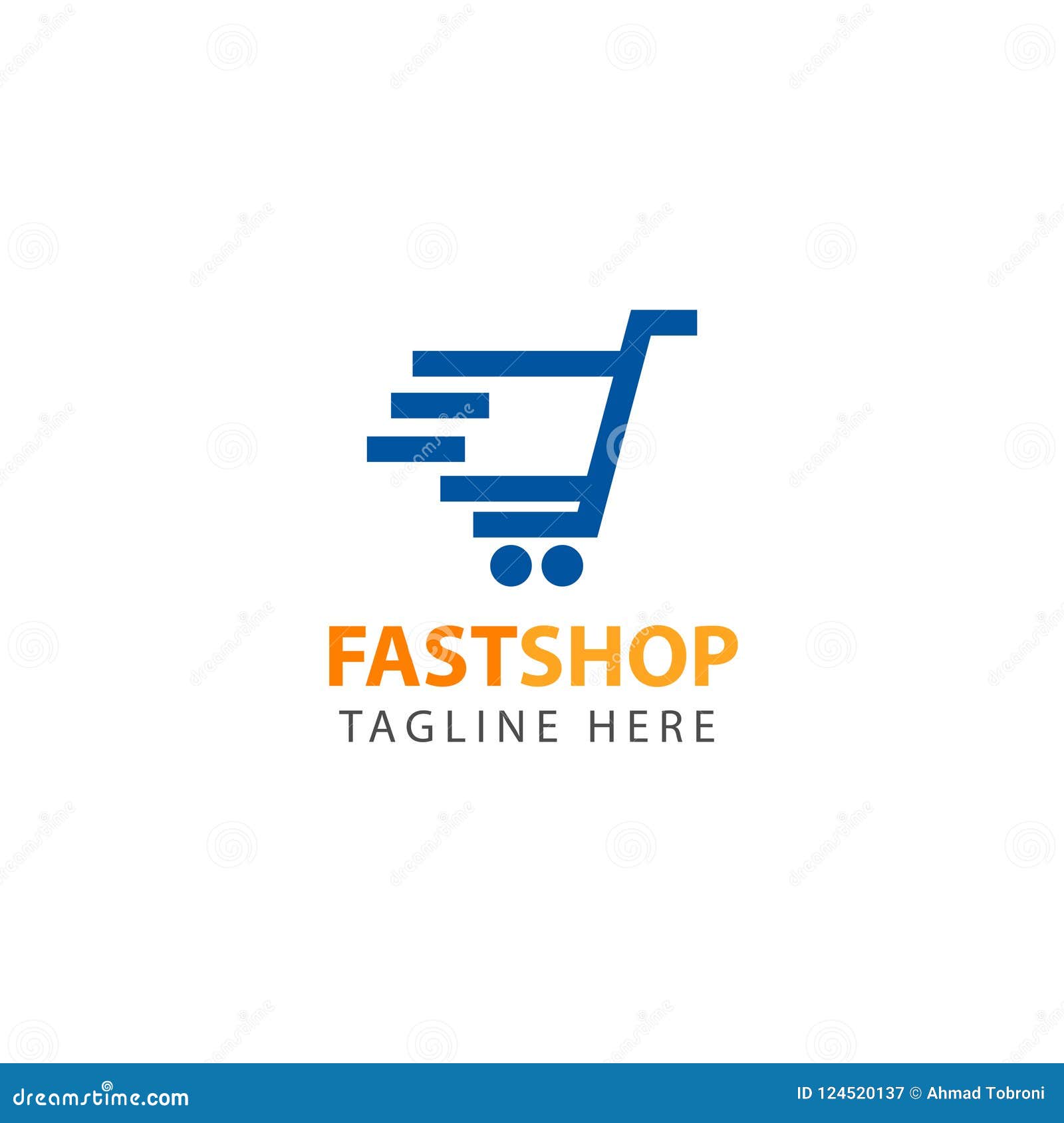 Fast Shop Logo Vector Template Design Stock Vector - Illustration of ...