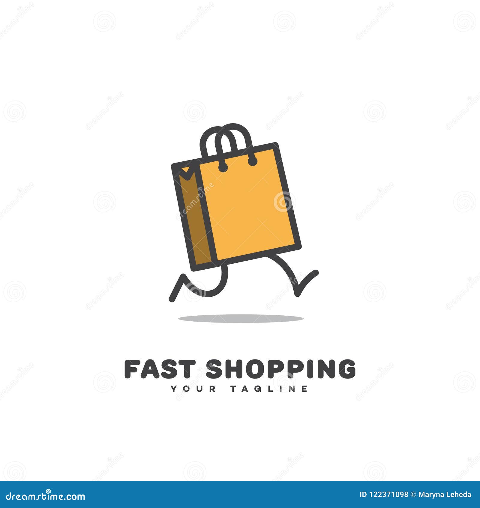 Fast shopping logo stock vector. Illustration of emblem - 122371098