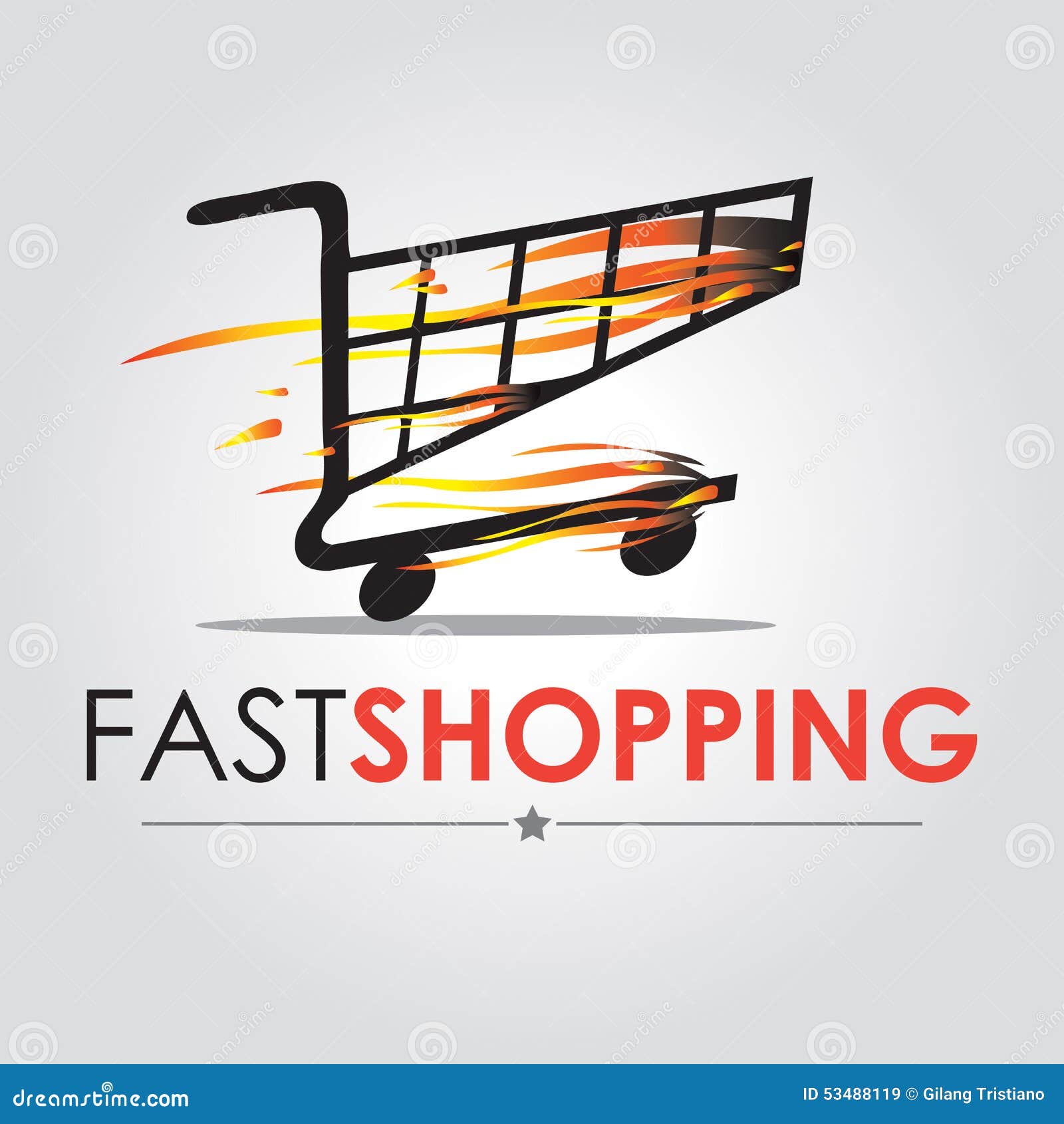 Fast shopping stock illustration. Illustration of service - 53488119