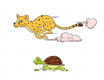 Fast and slow animal stock vector. Illustration of cheetah - 216189218