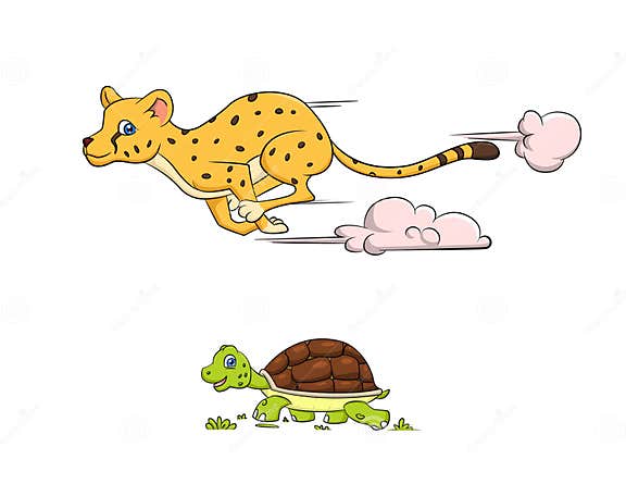 Fast and slow animal stock vector. Illustration of cheetah - 216189218