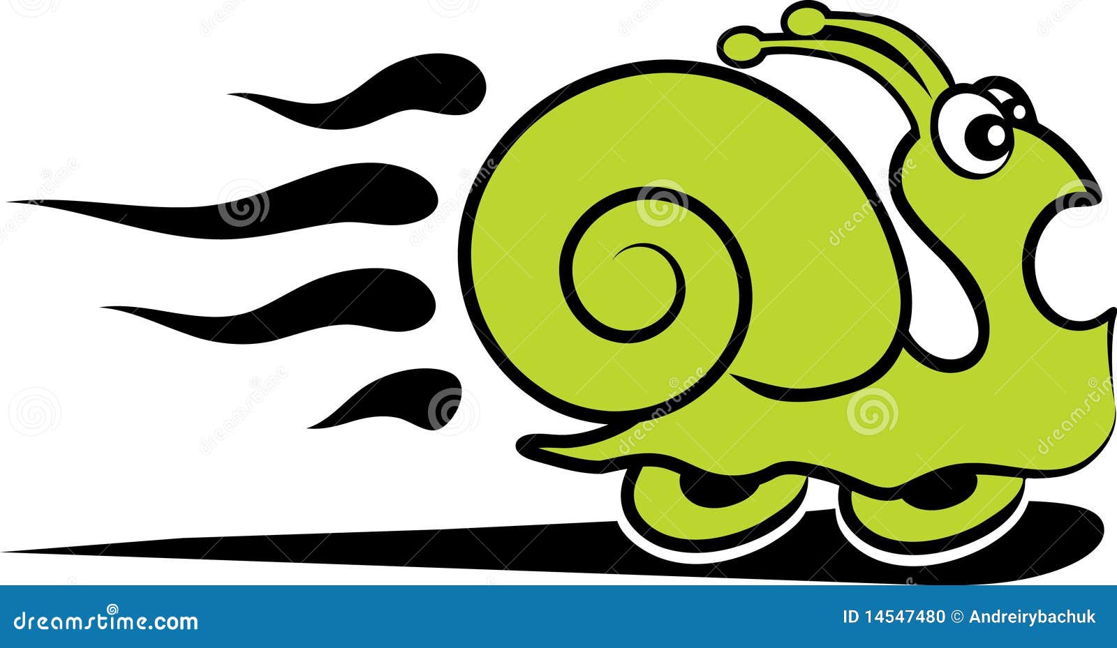 Fast snail stock vector. Illustration of smile, race - 14547480