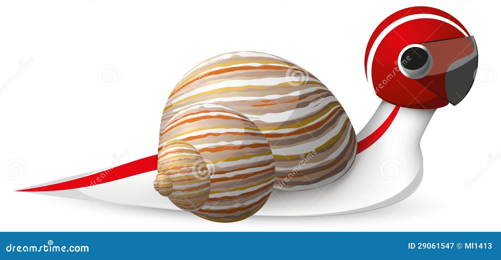 Fast snail stock vector. Illustration of horizontal, shell - 29061547