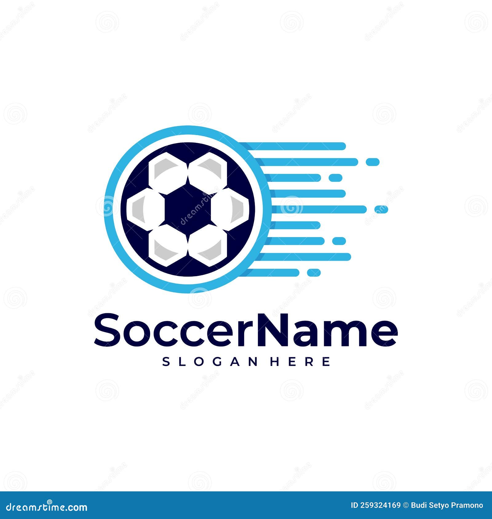 Fast Soccer Logo Template, Football Fast Logo Design Vector Stock ...