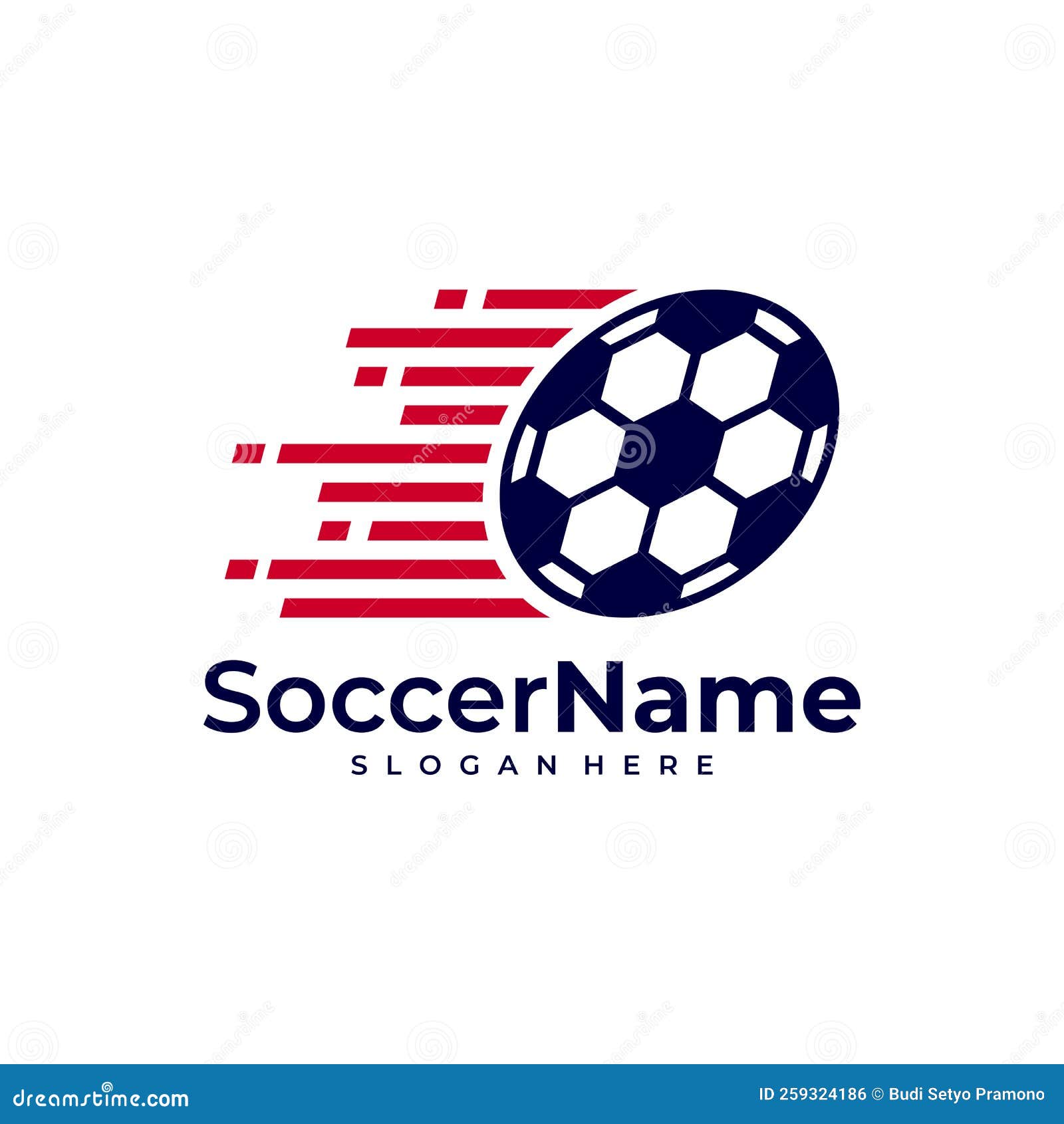 Fast Soccer Logo Template, Football Fast Logo Design Vector Stock ...