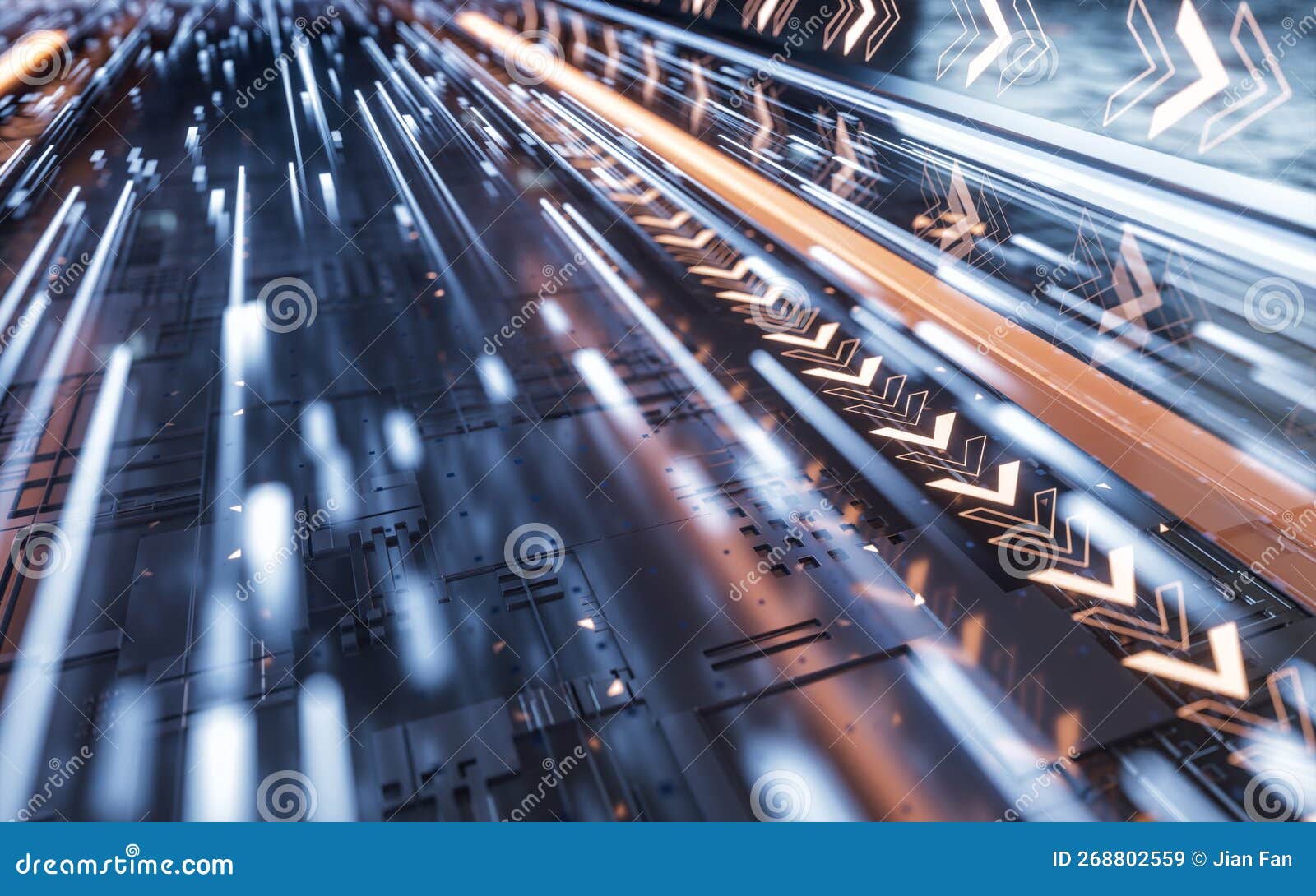 Fast Speed Electronic Transmission Circuit, 3d Rendering Stock ...