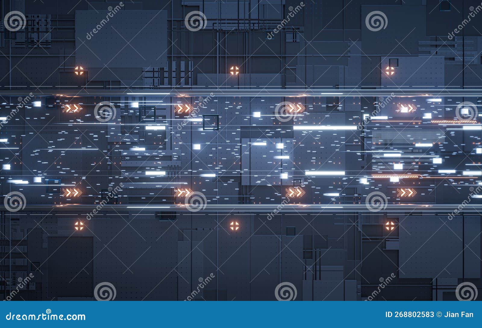 Fast Speed Electronic Transmission Circuit, 3d Rendering Stock ...