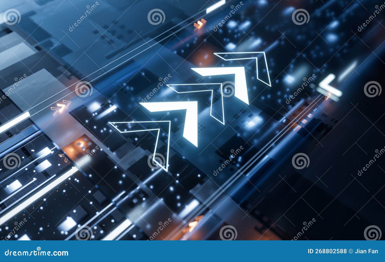Fast Speed Electronic Transmission Circuit, 3d Rendering Stock ...