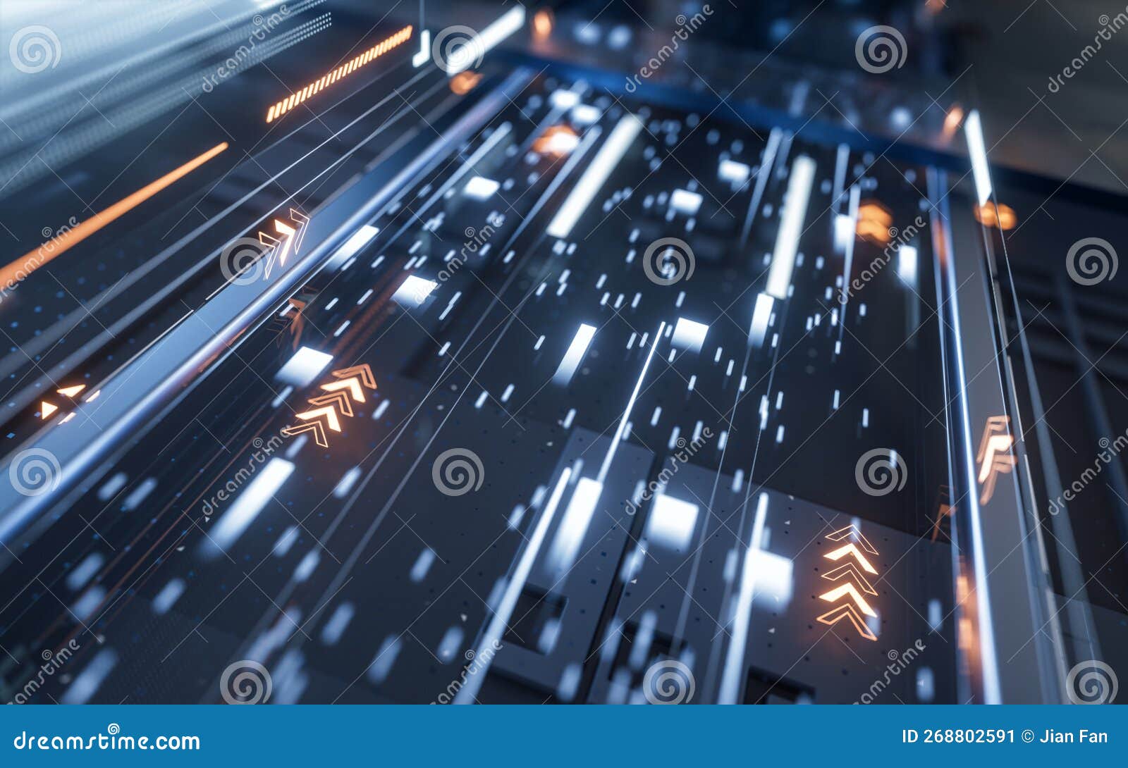 Fast Speed Electronic Transmission Circuit, 3d Rendering Stock ...