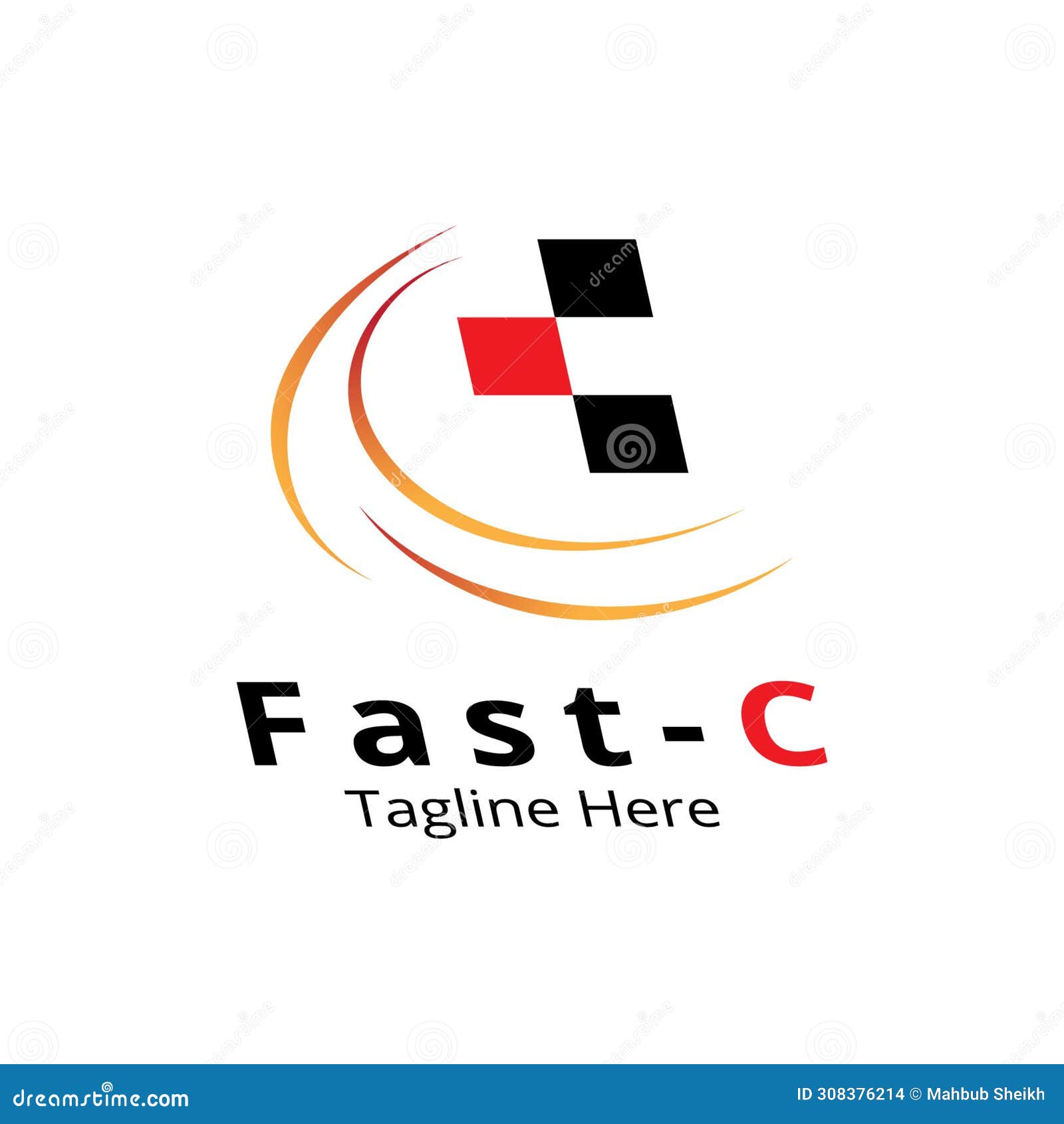 Fast Speed Letter C Logo Design Template. Stock Vector - Illustration ...