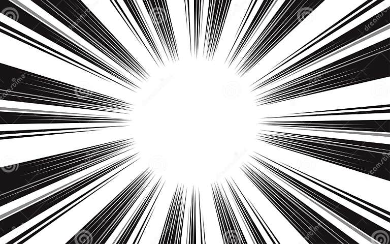 Fast Speed Lines on White Background. Anime Comic Speed Line Movement ...