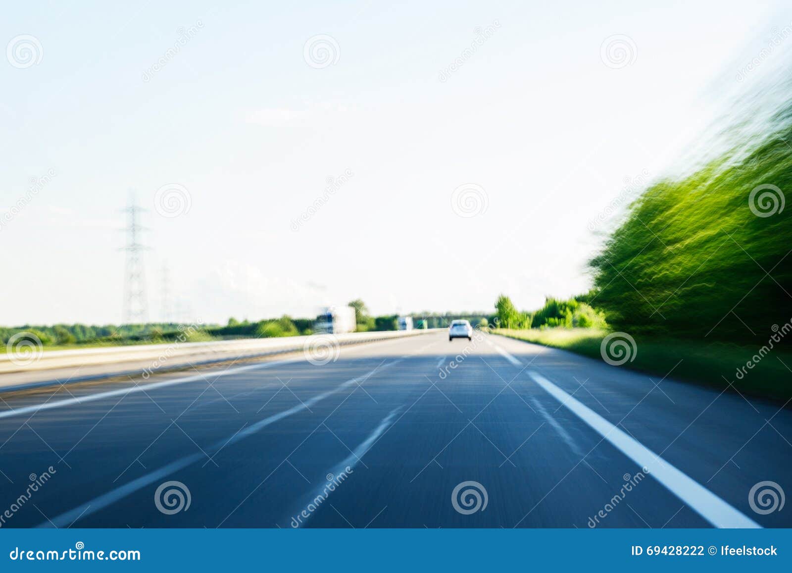 Fast Speeding Car on Highway POV Stock Photo - Image of road, scene ...