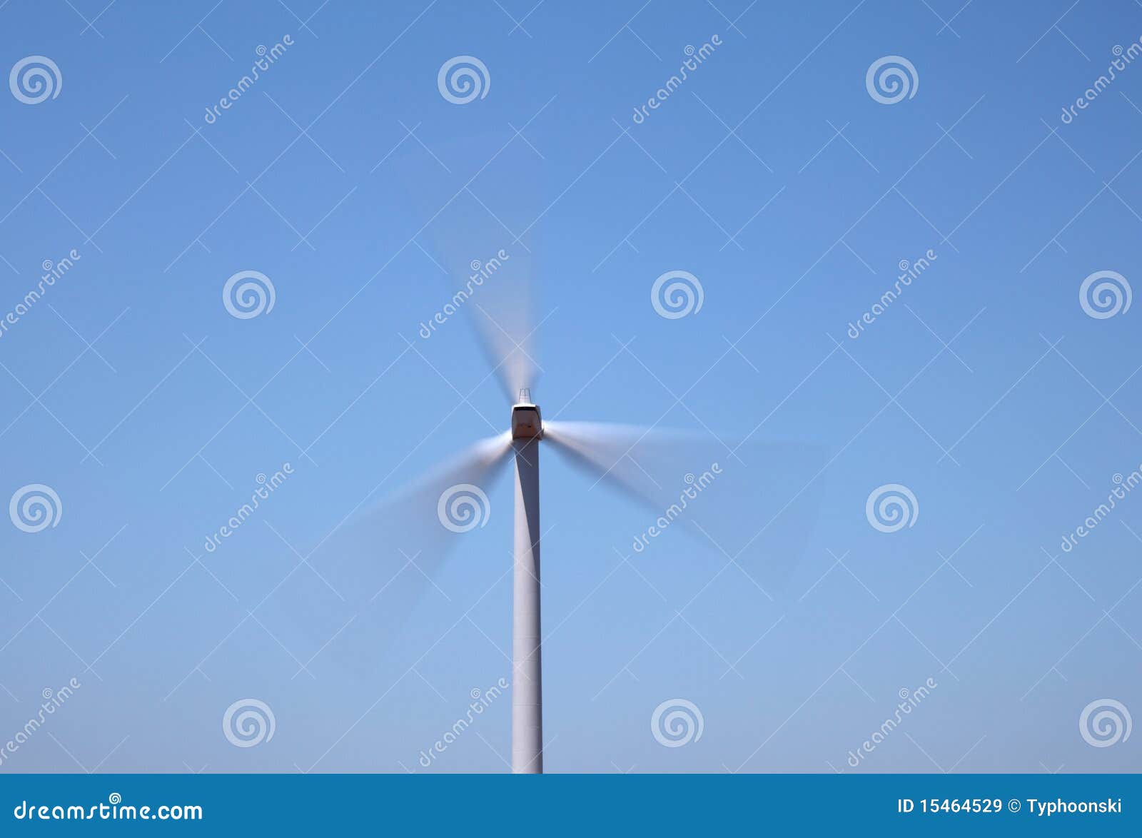 Fast spinning wind turbine stock image. Image of installation - 15464529