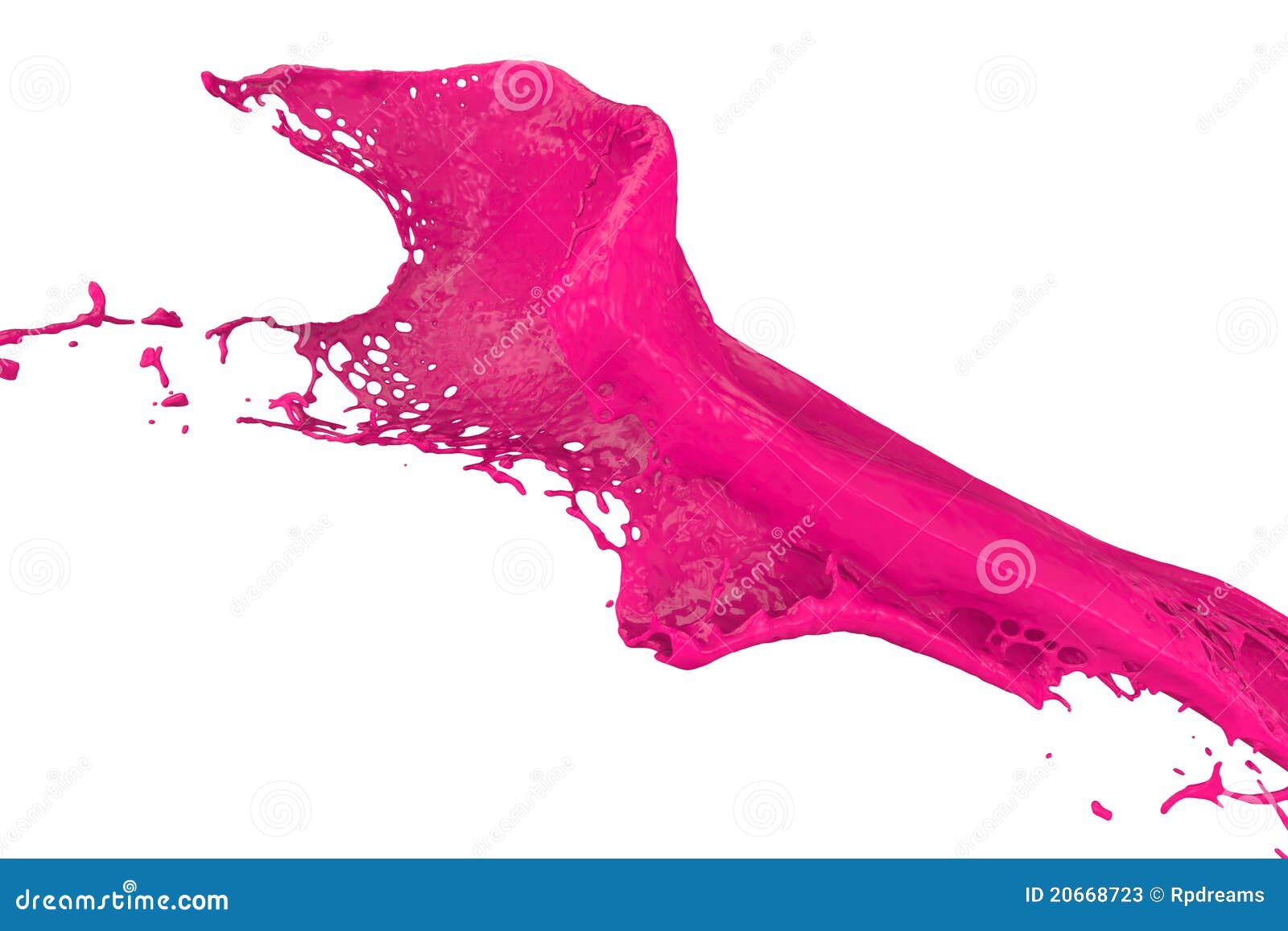 Fast Splashing Color in Pink Stock Illustration - Illustration of ...